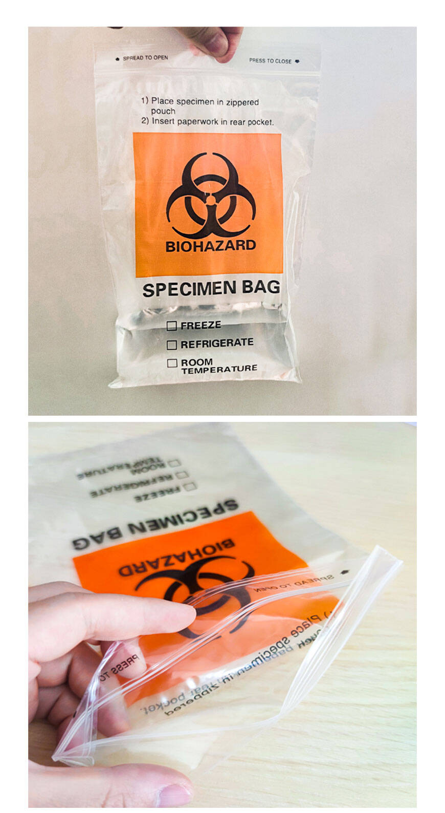 Specimen Bag Laboratory Sample Bag with Biohazard Logo Printing from ...